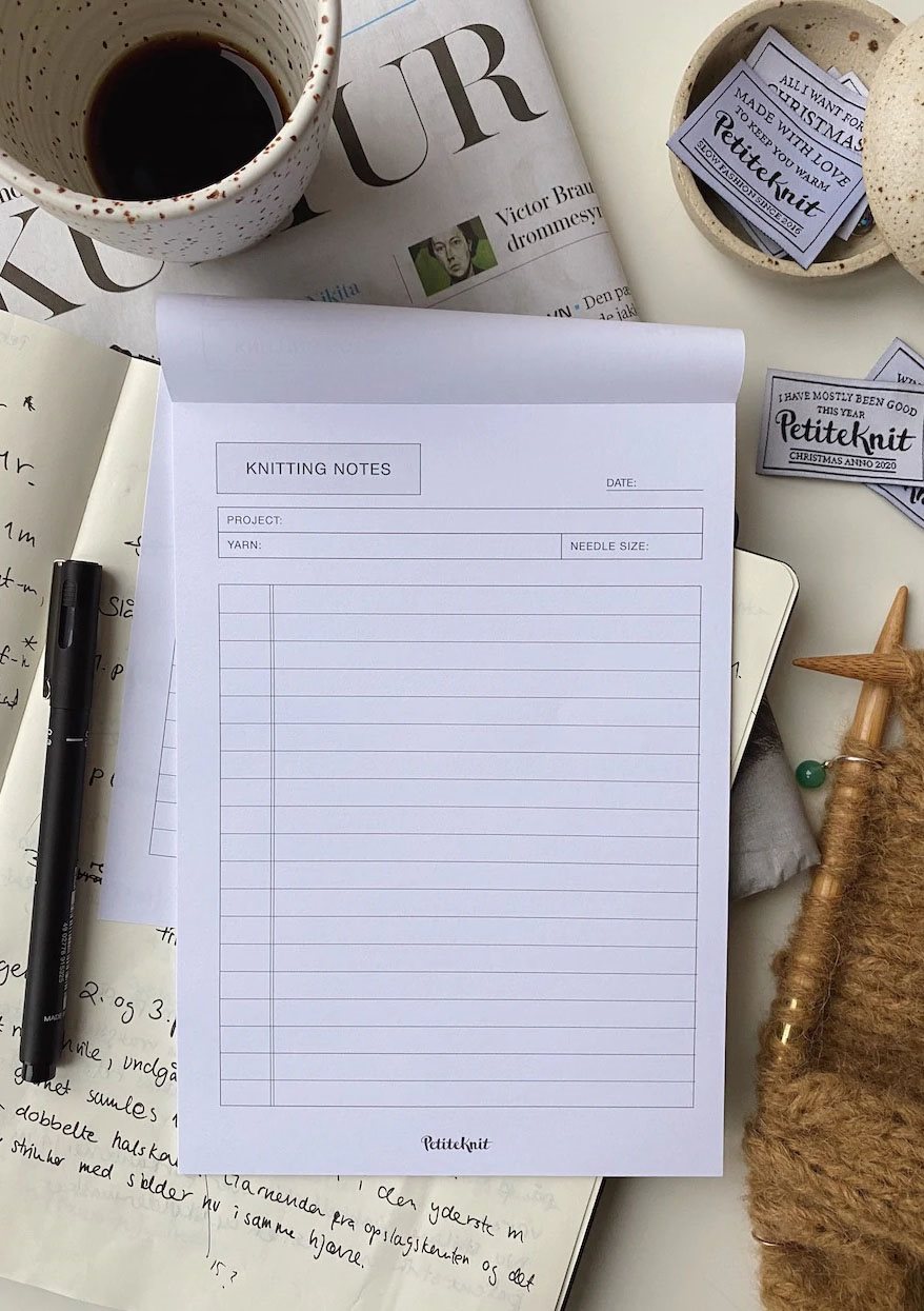 Knitting Notes A5 - Linjerat - Yllotyll